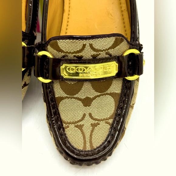 Coach | Shoes | Coach Felisha Signature Jacquard Moccasin Driving Shoes ...